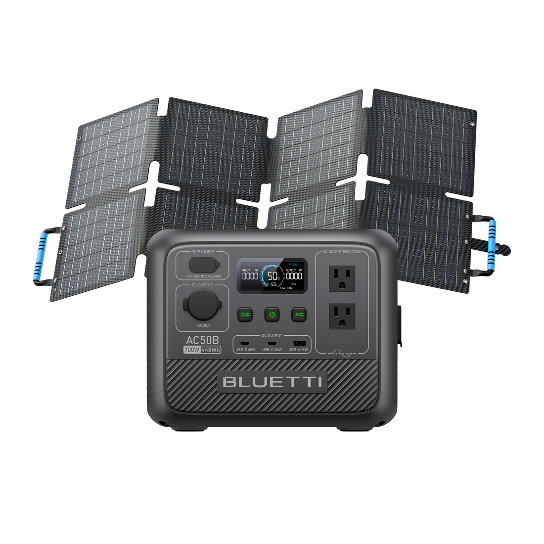BLUETTI AC50B 小型ポータブル電源 | 防災推奨・車中泊・キャンプ |448Wh、700W ブルーティ